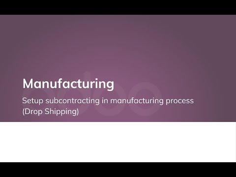 Setup subcontracting in manufacturing process (Dropship Material ...