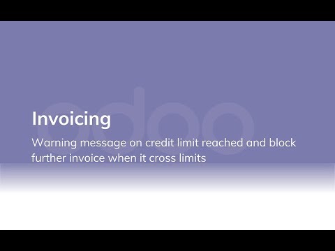 Warning message on credit limit reached and block further invoice when ...