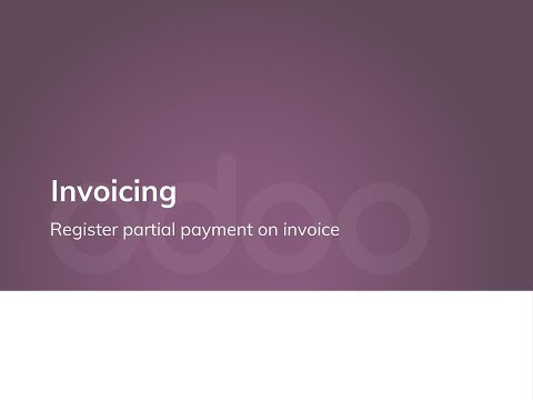 Create invoice, receive and register partial payment on invoice | Click ...